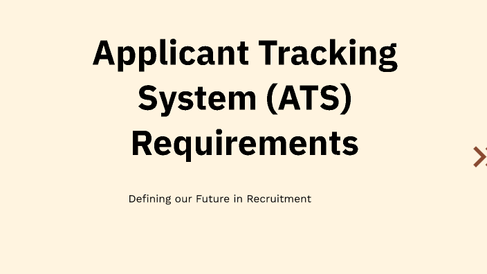 Applicant Tracking System (ATS) Requirements Overview by Sara Costa on ...