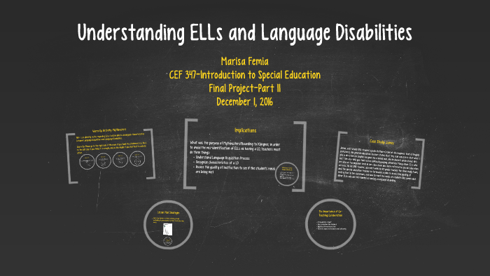 Understanding ELLs and Learning Disabilities by Marisa Femia