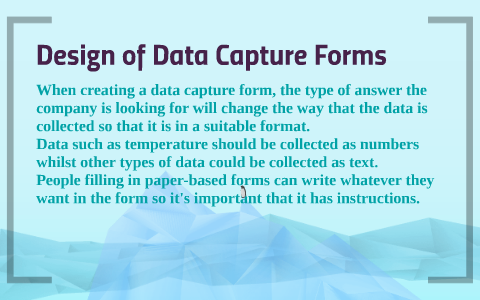 When creating a data capture form, the type of answer the co by Tyler ...