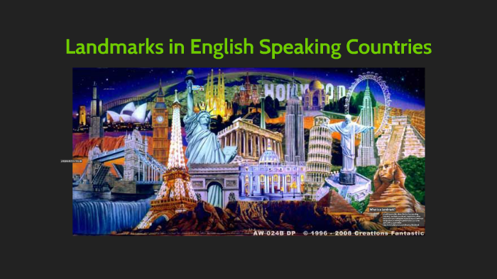 Landmarks in English Speaking Countries by on Prezi