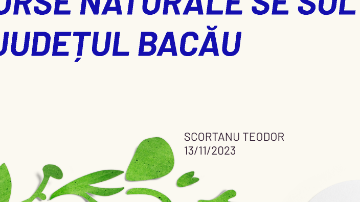 Resurse naturale de sol și de subsol din județul Bacău by Geografie ...