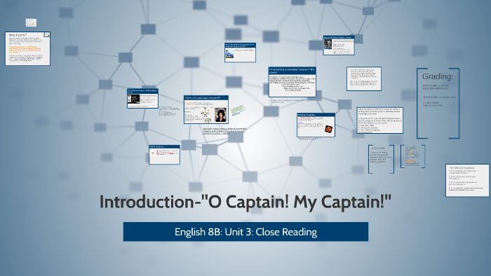 Close Reading: "O Captain" by Mr. Mecham on Prezi