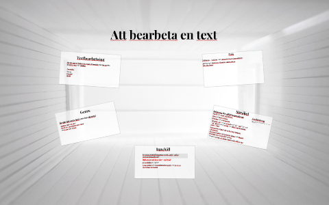 Att bearbeta en text by sandra fara on Prezi