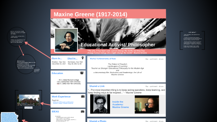 Maxine Greene (1917-2014) by Morgan Holloman on Prezi