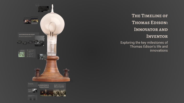 The Timeline of Thomas Edison: Innovator and Inventor by statham su on ...