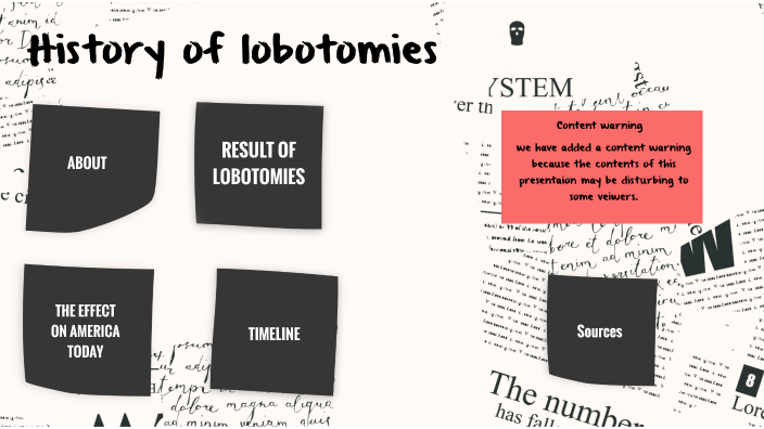 History of lobotomies by chana schnitzer on Prezi
