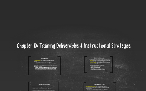 Chapter 10: Training Deliverables by Ashley Love-Smith on Prezi