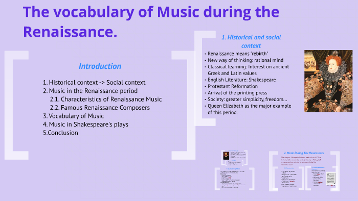 The vocabulary of Music during the Renaissance. by Samael Fernandez ...