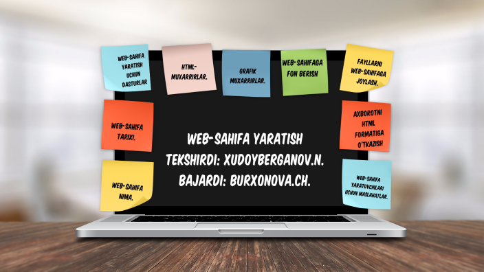 Web-sahifa yaratish by Charos Burxonova on Prezi