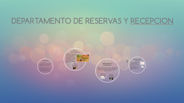 DEPARTAMENTO DE RESERVAS Y RECEPCION by giseth rodriguez espinoza on Prezi