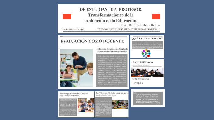 Transformación de la evaluación en la educación by Lenin David ...