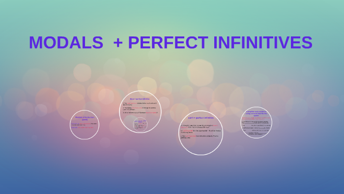 Modal verbs + Perfect infinitive. by Laura Molina on Prezi