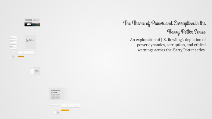 The Theme of Power and Corruption in the Harry Potter Series by Aqib ...