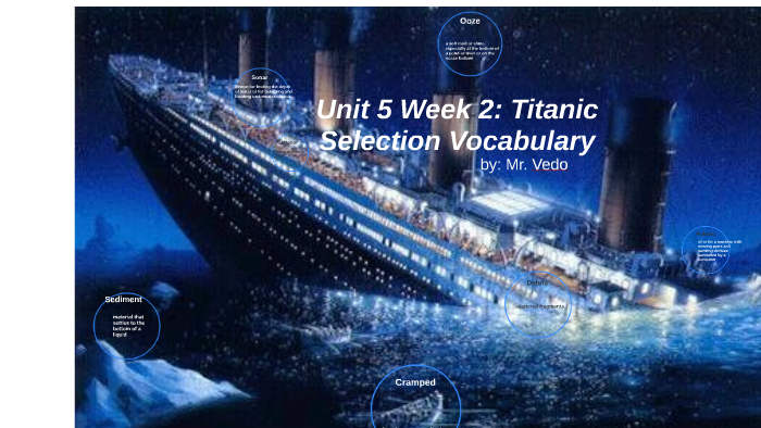 Titanic Selection Vocabulary by Brian Vedo