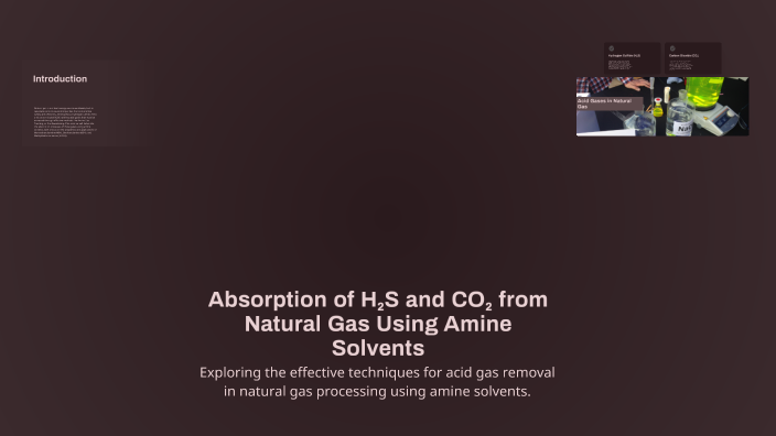 Absorption of H₂S and CO₂ from Natural Gas Using Amine Solvents by حسين ...