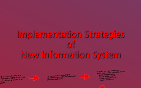 Implementation stages of New Information System by George Burnatcev