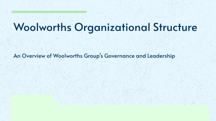 Woolworths Organizational Structure by 成元 王 on Prezi