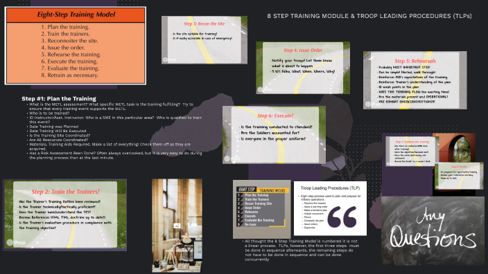 8 step training model by Trashon Hackett on Prezi