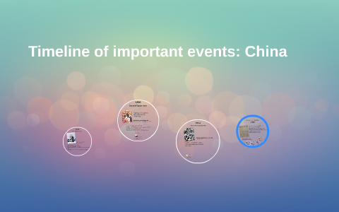 Timeline of important events: China by Selina Chan on Prezi