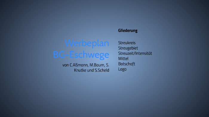 Werbeplan by Simon Scheld on Prezi