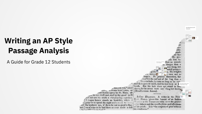 Writing an AP Style Passage Analysis by Jonathan Martin on Prezi