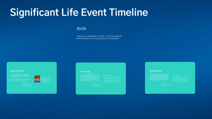 Significant Life Event Timeline by Zion Mende on Prezi