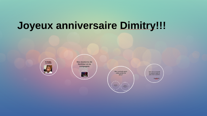 Joyeux anniversaire Dimitry!!! by Daniel Daniel on Prezi
