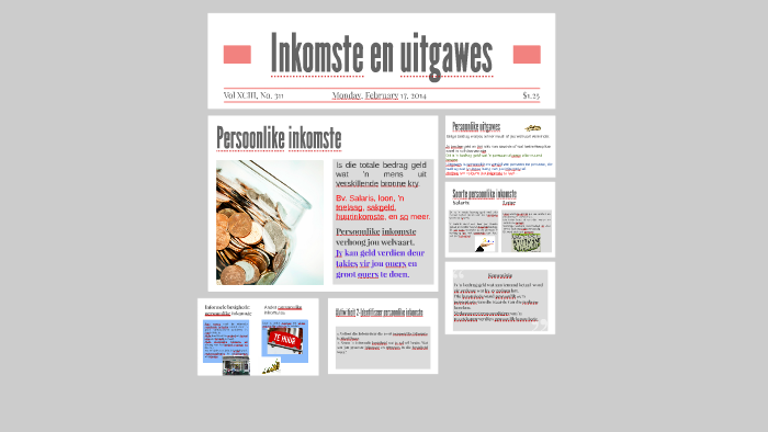Inkomste en uitgawes by Danette Nel on Prezi