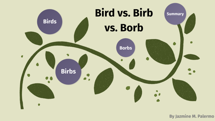 Bird vs. Birb vs. Borb by Jazmine Palermo on Prezi
