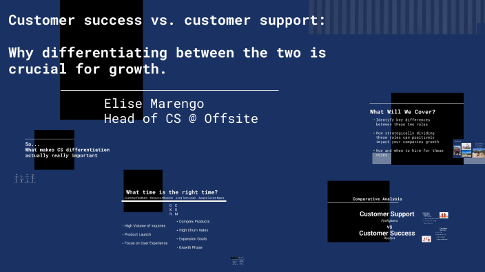 Customer success vs. customer support: why differentiating between the ...