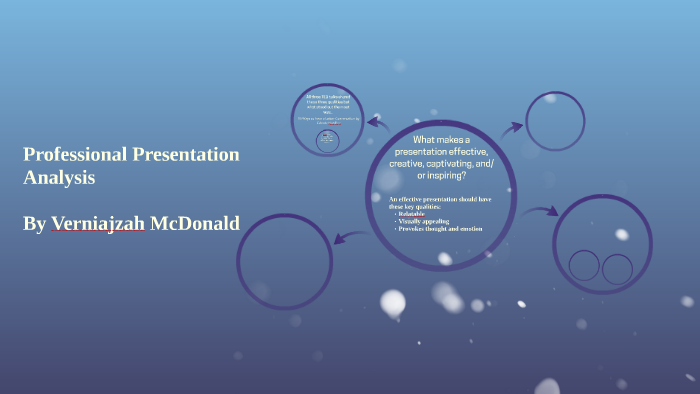 Professional Presentation Analysis by Verniajzah McDonald on Prezi