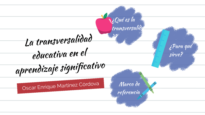 La transversalidad educativa en el aprendizaje significativo by Oscar Enrique Martínez Córdova ...