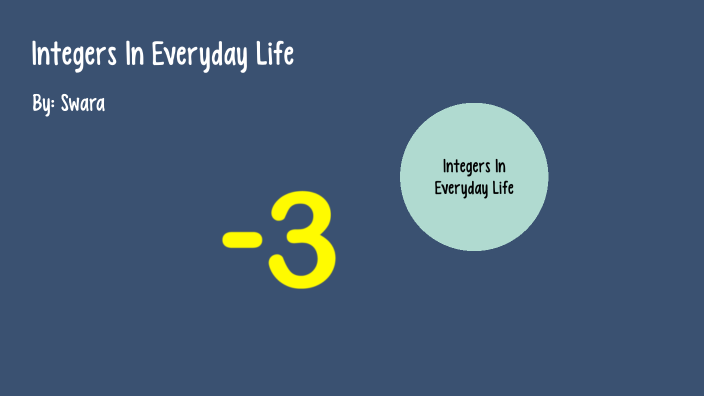 Integers In Everyday Life by Swara Pawar on Prezi