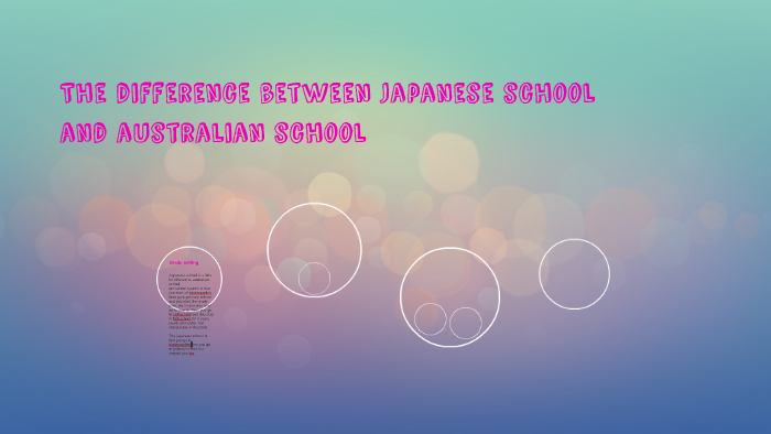 The difference between japanese school and australian school by cindy ...