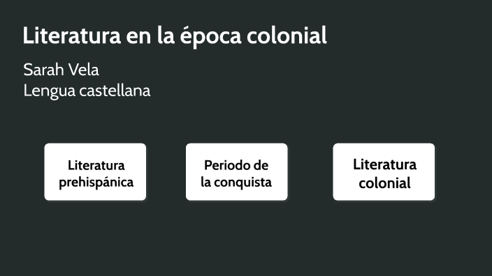 Literatura en la época colonial by Sarah Vela on Prezi