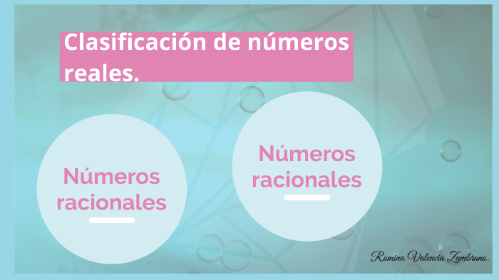 Clasificación de números reales by Romina Valencia Zambrano