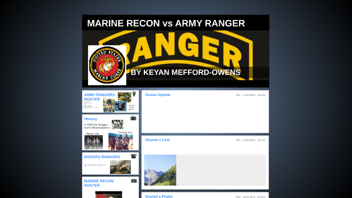 MARINE RECON vs ARMY RANGER by Keyan Mefford-Owens on Prezi