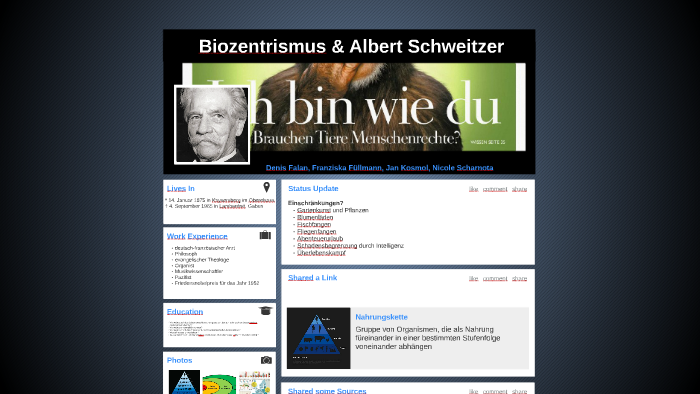 Biozentrismus & Albert Schweitzer by Nicole lol on Prezi