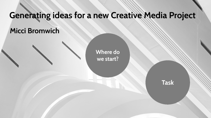 Generating Ideas for a new Creative Media Project by Micci Bromwich on ...