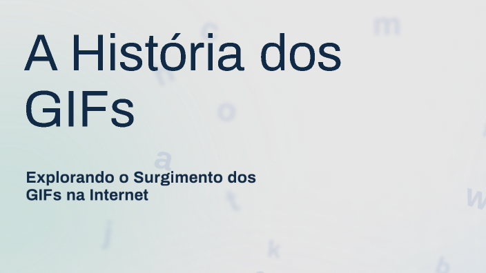A História dos GIFs by Antonio Carlos de Moraes Merckel on Prezi