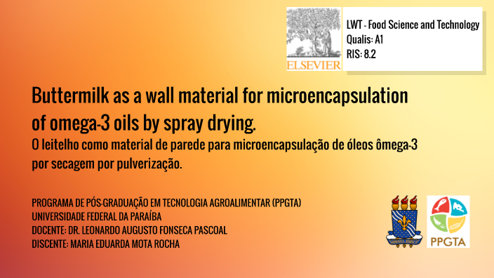 Buttermilk as a wall material for microencapsulation of omega-3 oils by ...