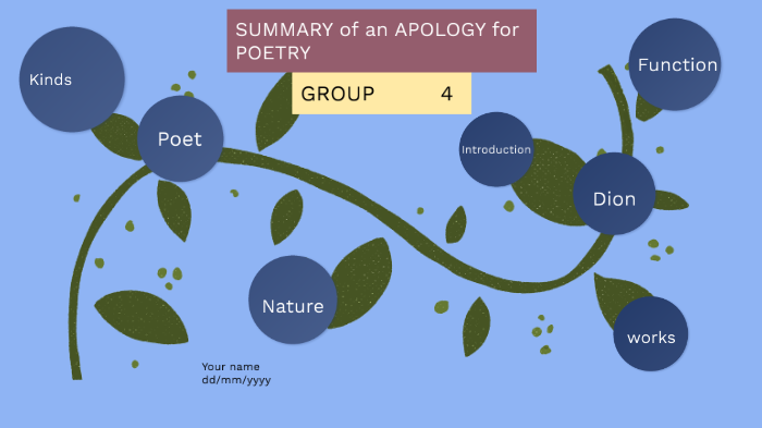 SUMMARY of AN APOLOGY for POETRY by iqra karim on Prezi