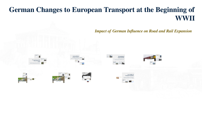 German Changes to European Transport at the Beginning of WWII by Jan ...