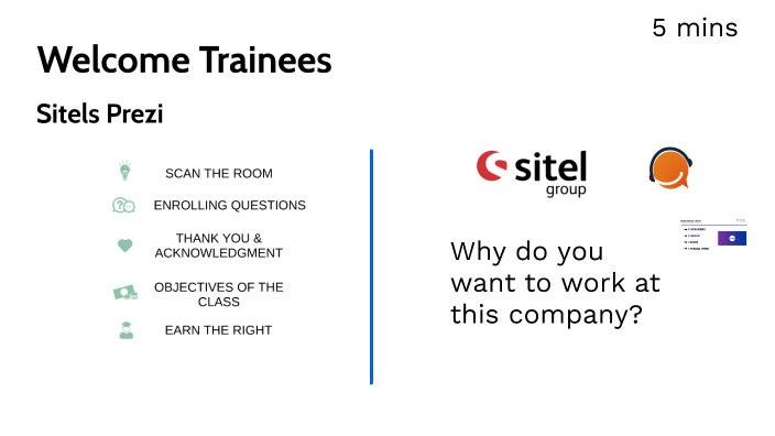 Welcome Trainees by Rommel on Prezi