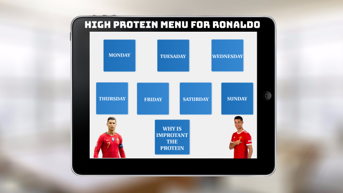 HIGH PROTEIN MENU FOR RONALDO by Adrián Pérez Ambite on Prezi