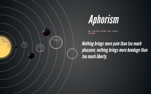 Aphorism by on Prezi