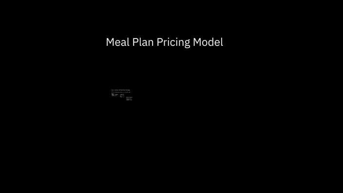 Meal Plan Pricing Model by harri sri on Prezi