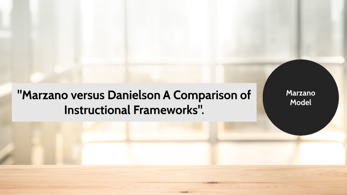 "Marzano versus Danielson A Comparison of Instructional Frameworks". by ...