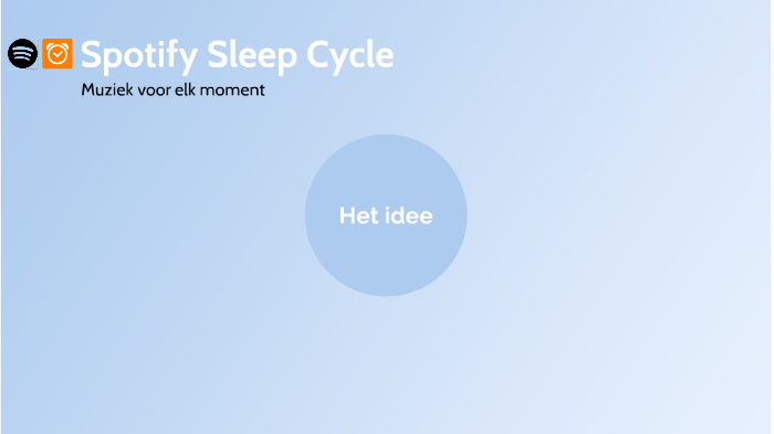 Spotify Sleep Cycle by Sam van der Plas on Prezi