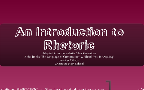 Introduction in Rhetoric: AP Language & Composition by Jennifer Gibson ...